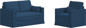 Set pohovek 2 ks Modrá textil 3407499