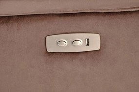 Relaxační křeslo SEMIR s elektrickým polohováním — látka, moka