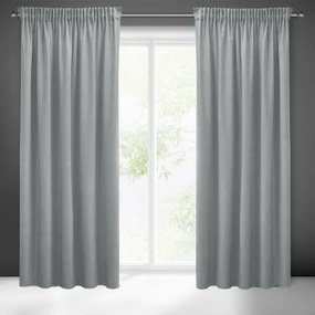 Eurofirany Záclona 140x270 Sibel stříbrný velur připravená na pásku Pierre Cardin