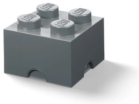 Dětský tmavě šedý úložný box LEGO® Square