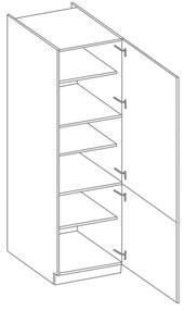 Potravinová skříň LAILI - šířka 40 cm, bílá