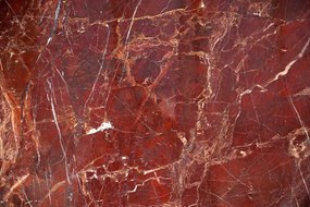 DIMEX | Samolepicí vliesová fototapeta na zeď Textura červeného mramoru MA-5-2465 | 375 x 250 cm | červená, bílá, hnědá