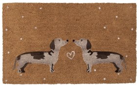 Kokosová rohožka s jezevčíky Dachshund Love - 75*45*1 cm