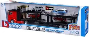 Bburago STREET FIRE Kamion s návěsem Multicar Carrier M-B Actros + Rea