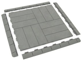 Plastová dlažba Linea Marte 56,3 x 56,3 x 1,3 cm, světle šedá