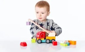 CUBIKA 13982 Autojeřáb s magnetem - dřevěná skládačka / 14 dílů / od 3