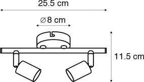 Moderní bodové světlo bílé naklápěcí 2-světlo - Jeany