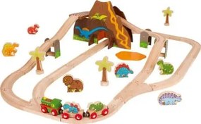 Bigjigs Rail Dřevěná vláčkodráha dinosauři / 49 dílů / od 3 let