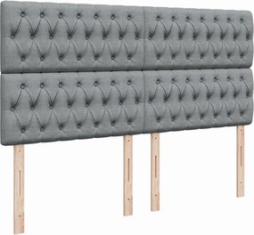 Box spring postel s matrací světle šedá 180 x 200 cm textil 3292874