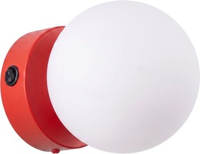 Sollux Lighting Nástěnné svítidlo YOLI 1 červené s vypínačem