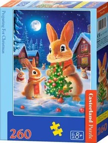 CASTORLAND Puzzle Příprava na Vánoce / 260 dílků / 23 x 32 cm