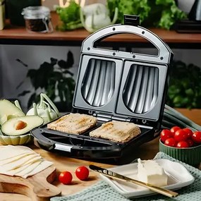 Adler AD 3069 černá / Sendvičovač / 750 W / 2 sendviče