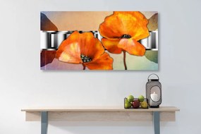 Obraz květiny v orientálním stylu - 120x60 cm