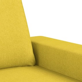 Petromila 2místná pohovka světle žlutá 140 cm textil