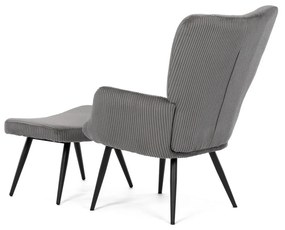 Relaxační křeslo s podnožkou L7285 GREY6, šedá