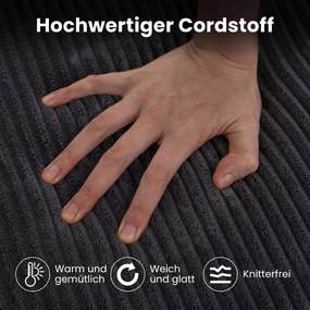 Costway Manšestrová podlahová pohovka s taburetem. Modulární rozkládací pohovka