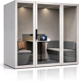 Akustická kancelářská budka pro 4 osoby, 2100x2200x1220 mm: INBOX