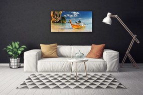 Obraz na plátně Loďka Moře Krajina 120x60 cm
