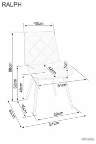Sametová jídelní židle Ralph béžová