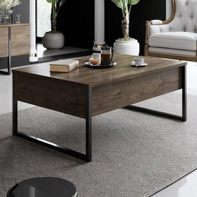 Luxe konferenční stolek, ořech / černá