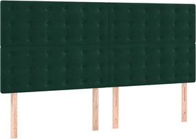 Rám postele bez matrace tmavě zelená 160 x 200 cm samet 3126010