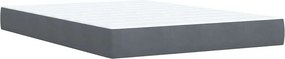 Box spring postel s matrací tmavě šedá 140x200 cm samet 3287753