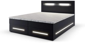 Čalouněná postel boxspring MANU + topper, 160x200, soft 11