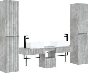 Sada koupelnového nábytku 5 ks Betonově šedá 33 x 34,5 x 160 cm 3406016