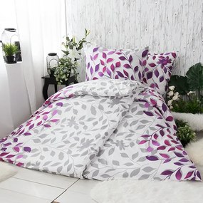XPOSE ® Bavlněné povlečení na dvě lůžka IVANKA - fialová 140x200, 70x90
