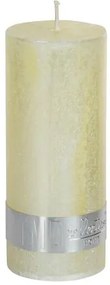 Žlutá rustikální svíčka PTMD 12x5cm 677611
