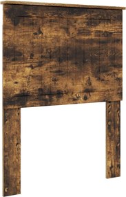 Rám postele Uzený dub a stříbrná 70 x 190 cm Kompozitní dřevo 3411372