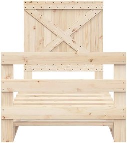 Rám postele s čelem 90 x 200 cm masivní borové dřevo 3281574