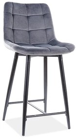Barová židle CHIC H-2 | Velvet Barva: Šedá / Bluvel 14