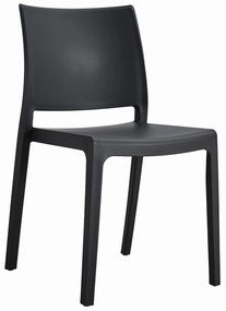 Černá plastová židle KLEM