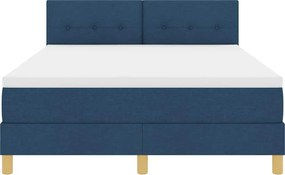 Postel s boxspringem s polštářem Modrá 140 x 200 cm textil 3338929