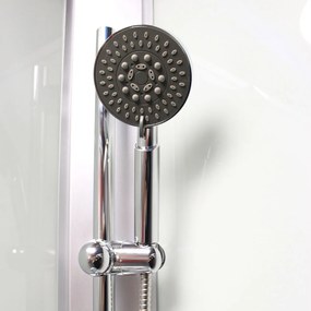 Mereo Mereo, Sprchový box, čtvrtkruh, bez stříšky, s vaničkou R550, satin ALU, sklo Point, zadní stěny bílé, CK35172KMW