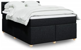 Box spring postel s matrací černá 140 x 190 cm textil 3286691