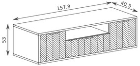 FONTI | TV stolek F-6 | 157,8 cm | dub karamel