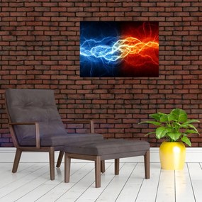 Skleněný obraz elektrického napětí (70x50 cm)