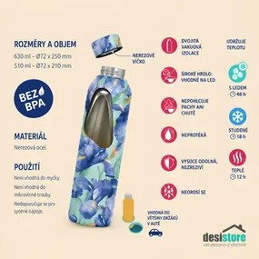 Quokka Solid oranžová / Termoláhev / Nerezová / Dvouplášťová / 630 ml