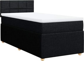 Box spring postel s matrací černá 90x190 cm textil 3287313