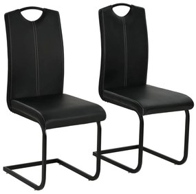 Konzolové jídelní židle 2 ks černé umělá kůže,  246193 HangarStore.cz