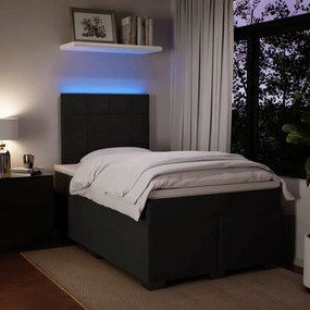 Box spring postel s matrací černá 120 x 200 cm samet 3293184