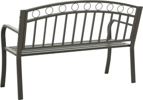 Zahradní lavice šedá 120 cm ocel 319586