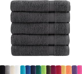 Prémiové osušky SOLUND 50 ks antracitové 100x150 cm 600 g/m² 137167