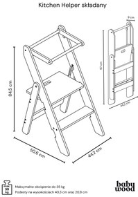 Učíci montessori dětská věž skládací černá