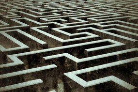 Samolepící fototapeta na podlahu - Labyrint, 255x170cm, 019