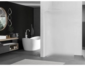 Mexen Kioto L, sprchová zástěna Walk-In 100 x 200 cm, 8mm sklo námraza, bílý profil, 800-100-103-20-30