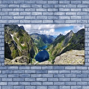 Plexisklo-obraz Hory Údolí Jezera Vrcholy 120x60 cm