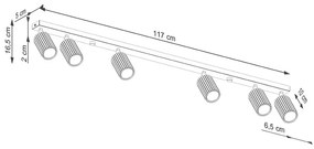 Bodové svítidlo v cihlové barvě 6,5x117 cm Gleam – Sollux